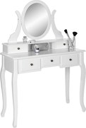 XXXLutz TOALETNÍ STOLEK, bílá, 97/40/142 cm Ambia Home - 008103000901