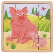 Bigjigs Toys puzzle - Prasátko se selátkem