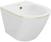 Mexen Lena bidet závěsný, bílý/zlatý linie - 35224805