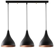 Černé závěsné svítidlo s kovovým stínidlem Sağlam – Opviq lights