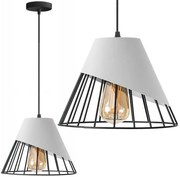 Toolight - závěsná stropní zrcadlová lampa E27 60W APP228-1CP, černá-bílá, OSW-00888