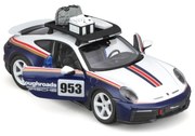 Bburago racing porsche 911 dakar blue 953 roughroads, 1:24