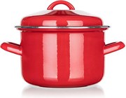 Smaltovaný hrnec s poklicí Red MILTON 2 l