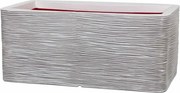 Capi Nature Rib NL Planter Rectangle Ivory V 32 cm / D 73 cm / Š 39 cm