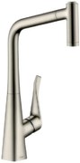 Hansgrohe M71 - Dřezová baterie M7116-H320 s výsuvnou sprškou, sBOX, vzhled nerezu 73801800