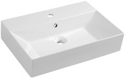 Aqualine, Keramické umyvadlo 60x42cm, na desku, 10SF50060