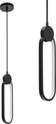 Toolight - LED závěsné stropní kruhové svítidlo APP851-CP, černá, OSW-07020