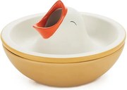 Žlutá/bílá keramická servírovací miska 250 ml Hungry Bird – Balvi