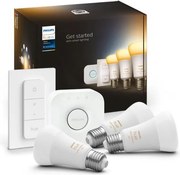 Základní sada Philips Hue WA 3xE27/11W 2200-6500K + Hue bridge a dimmer switch