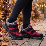Dámské zateplené ortopedické tenisky červeno-šedé vel. 40