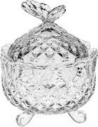 Crystal Bohemia Skleněná dóza Butterfly 135 mm
