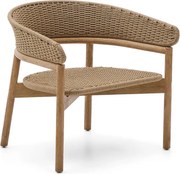 Dřevěné zahradní křeslo v přírodní barvě Arinella – Kave Home