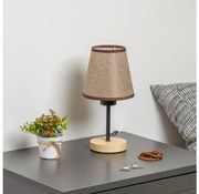 Brilagi - Stolní lampa NUBILA WOOD 1xE27/25W/230V dub/hnědá