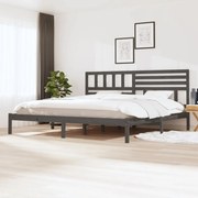 Rám postele šedý masivní borovice 200 x 200 cm 3101045