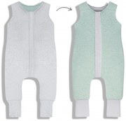 Celoroční spací pytel s nohavicemi Sleepee Melange Grey/Mint XS