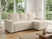 Rozkládací oboustranná sedací souprava do L SMART BOUCLE 232x143 cm, krémová