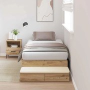 Rám postele s úložným prostorem se dveřmi Artisanový dub 100 cm 3335620
