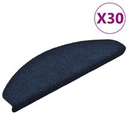 Schodové rohože samolepicí 30 ks 65 x 21 x 4 cm tmavě modré půlkulaté velké 3365665