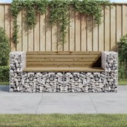 Zahradní lavice gabionový design 184x71x65,5 cm borové dřevo 3196238