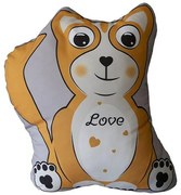 Darymex Útulný polštářek 40x40 D-110 red fox love shape nov decorative