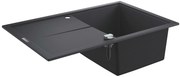 Grohe - Kompozitní dřez K400 s automatickým odtokem, 78x50 cm, granitová černá 31639AP0