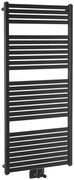 Aqualine - Topné těleso Tondi 60x133 cm, středové připojení, matná černá DT486T