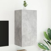 Nástěnná TV skříňka s LED osvětlením betonově šedá 40,5x35x80cm