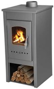 Krbová kamna Thalia Nera Lite, 5,4 kW, 120 mm, šedé