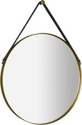 Sapho Sapho, ORBITER zrcadlo kulaté s popruhem, ø 60cm, zlatá mat, ORT060G