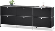 Tchibo - Odkládací skříňka CN3 se 6 výklopnými dvířky - barva: černá