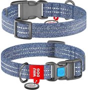 Obojek bavlna 15mmx25-35cm WAUDOG tm.modrý