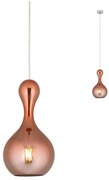 Redo 01-2257 - Lustr na lanku LOB 1xE27/42W/230V pr. 18 cm měď