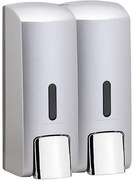 Bemeta Design Dávkovač mýdla, 2 x 300 ml, dvojitý, plast, mat - 121209135