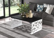 ADRK Konferenční stolek SEMARA W-B 100, černá/bílá