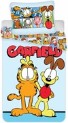 Ložní povlečení do dětské postýlky kocour Garfield - 100% bavlna - 40 x 60 + 100 x 135 cm