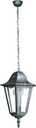 FAN LANT-FIRENZE/S1 Závěsné venkovní svítidlo FIRENZE černá/stříbrná, 1xE27, IP44, 21 x 21 x 136 cm - FANEUROPE