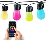 LED venkovní RGB světelný řetěz WO795, 14 + 6 m, vícebarevná