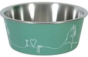 Zolux S.A.S. Miska nerez kočka LOVE CAT 400ml zelená Zolux