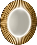 Sapho Sapho, PRIDE STRIP kulaté zrcadlo s LED osvětlením v rámu, průměr 90cm, bronz, PD954