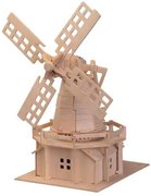 Woodcraft construction kit Woodcraft Dřevěné 3D puzzle Větrný mlýn