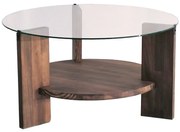 Hnědý kulatý konferenční stolek ø 75 cm Mondo – Neostill