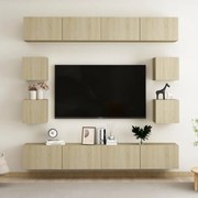 8dílný set TV skříněk dub sonoma kompozitní dřevo 3078964