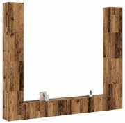 Nástěnné TV skříňky 6 ks Old Wood kompozitní 3328987