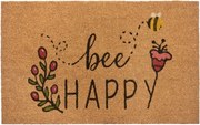 Hanse Home, Rohožka Bee happy 105572 - na ven i na doma, 45x75, hnědá, chodba / předsíň
