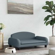 Pelíšek pro psy tmavě šedý 70 x 45 x 30 cm textil 171961