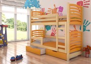 ADRK Furniture Patrová postel pro dvě osoby s matracemi OSUNA