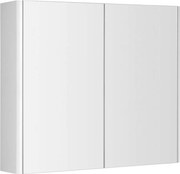 Aqualine Deneb - Zrcadlová skříňka, 80x70x18 cm, 2 dvířka, matná bílá DN080