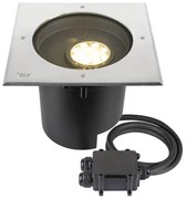 LA 1009171 DASAR® XL svítidlo do země, asymetrické, 3000K, 70°/40°, IP65/IP67, čtvercové, nerezová ocel / černá - BIG WHITE (SLV)