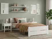 Postel IKAROS DOUBLE 90 x 200 cm, bílá Rošt: S lamelovým roštem, Matrace: Matrace Sommera 18 cm