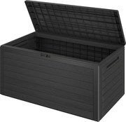 Zahradní úložný box WOODEBOX, 280L, 120x46x57cm, antracitová Prosperplast